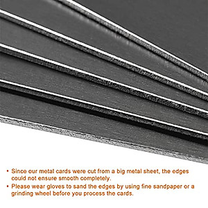 uxcell Blank Metal Card 80x40x1mm Anodized Aluminum Plate for DIY Laser Printing Engraving Black 15 Pcs