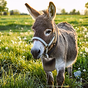 Super Large Metal Cowbell 8.5x9cm/3.35x3.54in, Grazing Bell for Cattle and Horse, Farm Animal Bell, Solid and Loud Noisemaker Cheering Bell for Sporting Events and Games (Bronze)