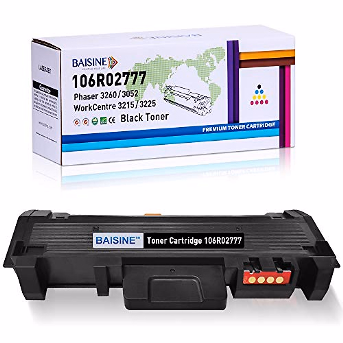Phaser 3260DNI Toner, BAISINE Compatible 106R02777 Black Toner for Xerox WorkCentre 3215NI 3225DNI 3225 3215 Phaser 3260DNI 3260DI 3260 3052 - High Yield 3,000 Pages