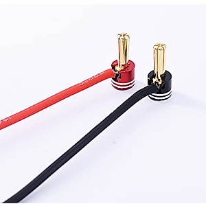 AEI Hobby 2Pcs Heatsink Bullet Plug Grips with 4mm 5mm 4-5mm Bullets (Black/Red) (4-5mm Bullets)