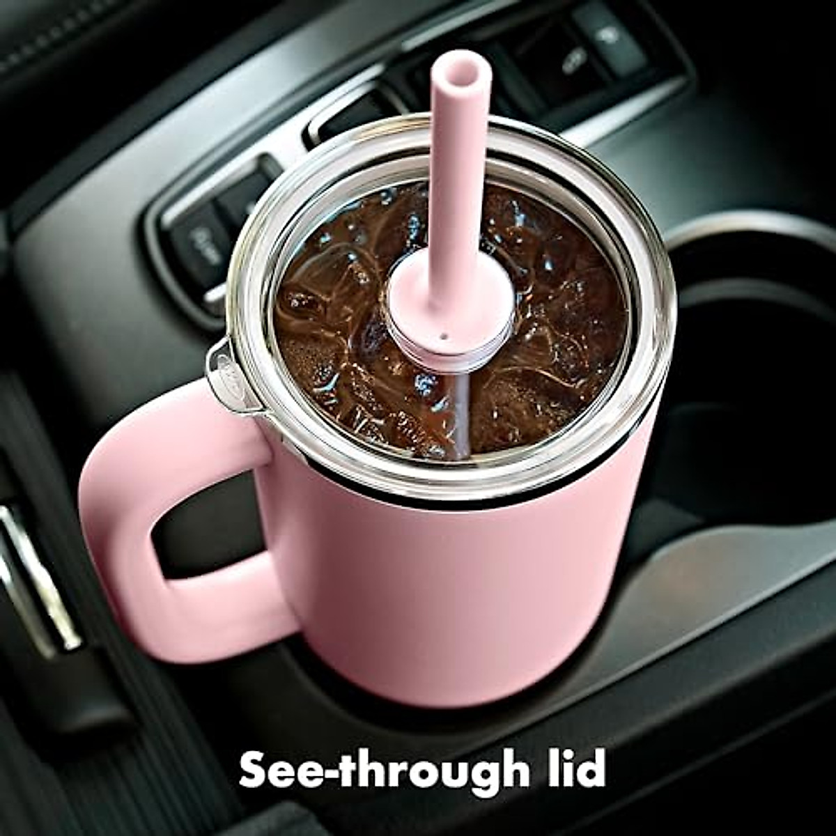 OXO Strive XL Tumbler with Handle – 32 oz. – Rose Quartz