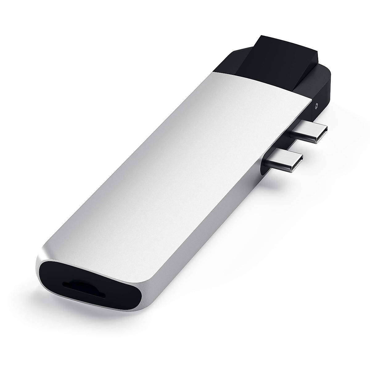 Satechi Type-C Pro Hub Adapter with Ethernet - 4K HDMI, USB-C PD, Gigabit Ethernet, USB 3.0, Micro SD Card Slot - for M2/ M1 MacBook Pro/Air (Silver)