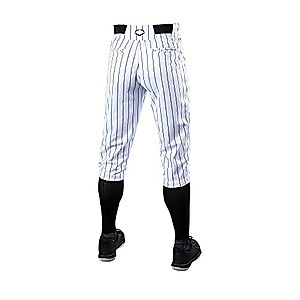 EvoShield Boys Pinstripe Open Bottom Pants, White/Navy, Medium US