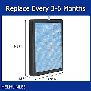 HELHUNLEE 2 Pack R1 P1802 P1801 3-in-1 H13 HEPA Filter Replacement, Compatible with YIOU R1 P1802 and Elechomes P1801 Air Purifier