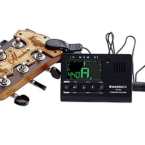 WINGO Digital Metronome, Tuner and Tone Generator - 3 in1 Device（Black)-for Chromatic, Guitar, Bass, Ukulele, Violin-Battery Included