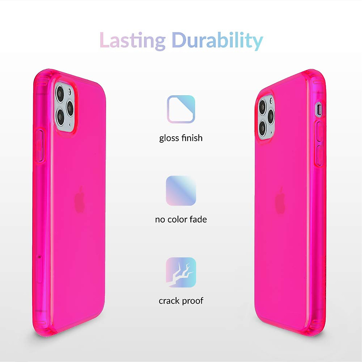 VELVET CAVIAR Compatible with iPhone 11 Pro Max Case Neon Pink - Cute Clear Protective Phone Cover for Women, Girls (Hot Pink)