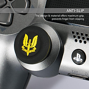 Playrealm Soft Rubber Silicone Printing Thumb Grip Cover x 4 for PS5, PS4, Xbox Series X/S, Xbox One, Switch PRO Controller (Duty Calls Pack)