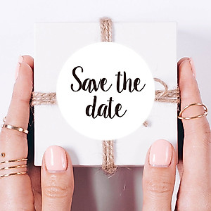 40-Pack, 2inch White Save The Date Stickers, Save The Date Labels, Envelope Seals