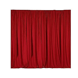 BalsaCircle 10 ft x 10 ft Red Polyester Photography Backdrop Drapes Curtains Panels - Wedding Decorations Home Party Reception Supplies