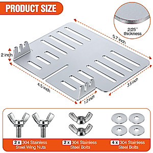 Dreyoo Heat Powered Stove Fan Mounted Accessories, Compatible with Mr. Heater Buddy MH9BX, MH12HB, MH18B, Include an Aluminum Alloy Bracket for Fixing Stove Fan, 2 Bolts, 2 Wind Nuts and 4 Washers