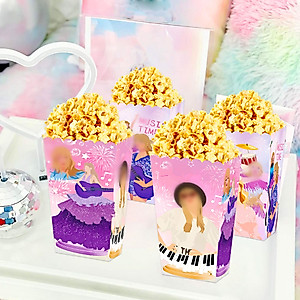 JeVenis 12 PCS Singer Theme Party Popcorn Boxes Singer Theme Birthday Party Supplies Present Bags Kids Candy Treat Bag for Birthday Wedding Bridal Shower
