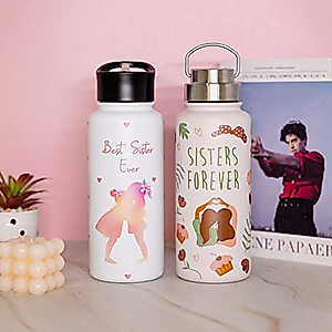 Sisters Gifts From Sister, 32 Oz Insulated Water Bottle With Two Lids, Birthday Gifts For Sister, Gifts For Sister, Gifts For Sisters From Sisters, Sister Birthday Gifts, Best Sister Gifts From Sister
