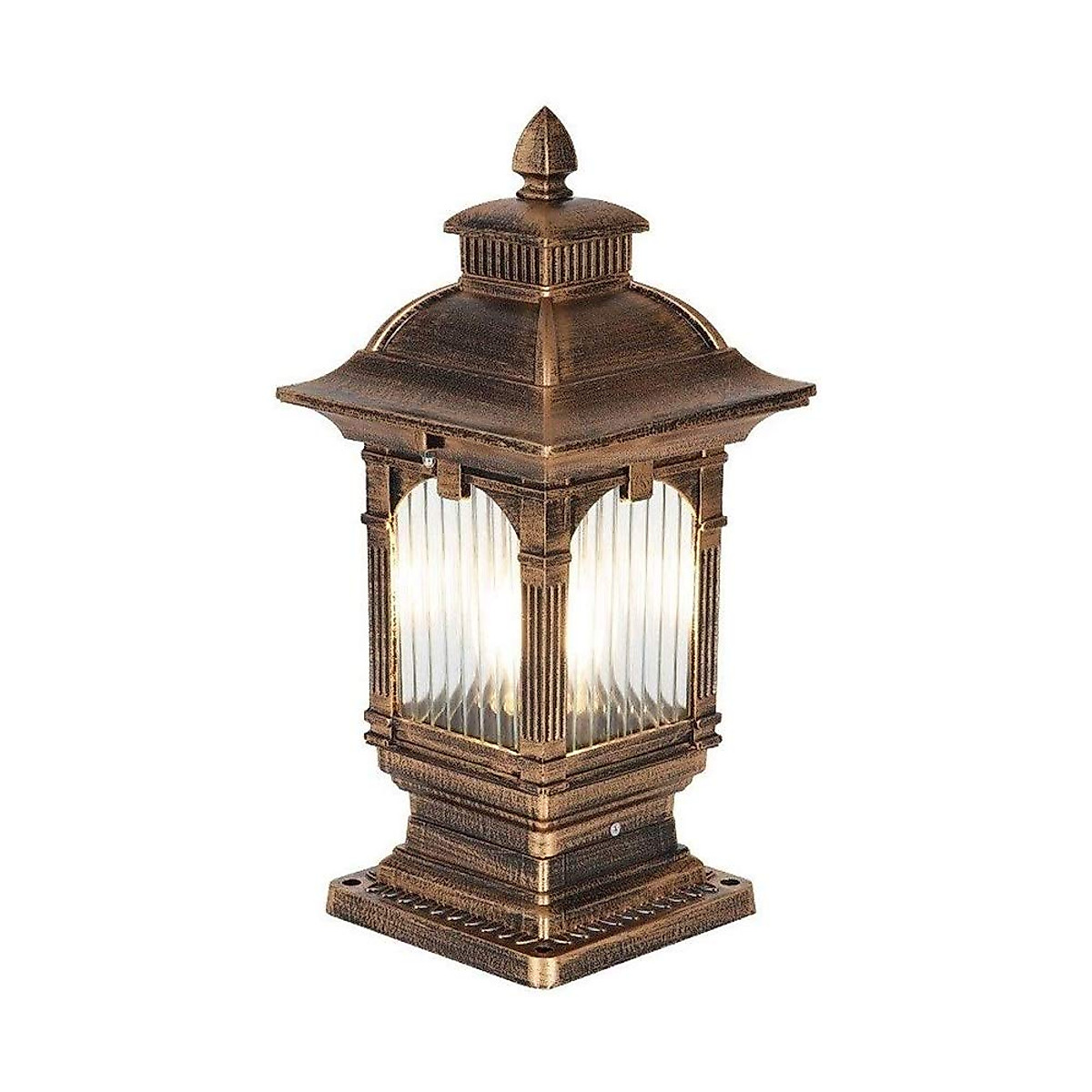 ZZYJYALG Glass Lamp Outdoor IP65 Waterproof Table Lamp Column Lamp European Home Garden Garden Floor Lamp Aluminum Lamp E27 Decorative Street Lamp Anti-Oxidation Column Lamp