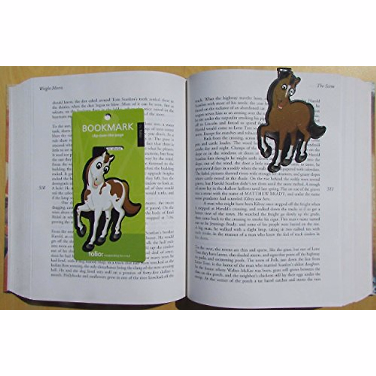 Horse Bookmarks (Clip-over-the-page) Set of 2 - Assorted colors