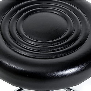 ancdww Swivel Barstools Saddle Stool Rolling Chair, Heavy-Duty Hydraulic Adjustable Saddle Chair with Wheels for Patio Office Home Salon Spa Studio Farmhouse, Black