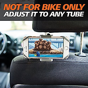 Bike & Motorcycle Phone Mount - For iPhone 14 (13, Xr, SE, Max/Plus), Galaxy S22 or any Cell Phone - Universal ATV, Mountain & Road Bicycle Handlebar Holder. +100 to Safeness & Comfort