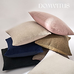 DOMVITUS 18x18 Pillow Cover Boucle Pillow Covers Set of 2 Decorative Pillows for Couch Luxury Neutral Throw Pillow Covers Bed Sofa Pillows for Living Room Soft Accent Pillows, Frosting Cream