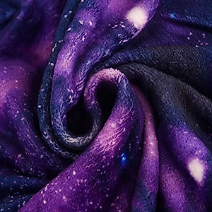 Mimihome Galaxy Throw Blanket, Outer Space Universe Warm Fleece Blanket for Sofa Couch Bed, 80x58 Inch