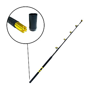 EatMyTackle Roller Guide Saltwater Fishing Rod | Blue Marlin Tournament Edition (130-160lb)