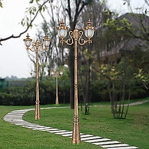 ZZYJYALG E27 European Home Garden High Rod Light Outdoor Waterproof Community School Lawn Street Lantern Light Hotel Villa Garden Park Column Light Landscape Lamp