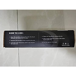 KzGrit Manual Can Opener, Food-Safe Stainless Steel, Smooth Edge, Tin Lids Jar Bottle Caps Openers with Non-Slip Handle and Ergonomic Turning Knob for Elderly with Arthritis(Black)