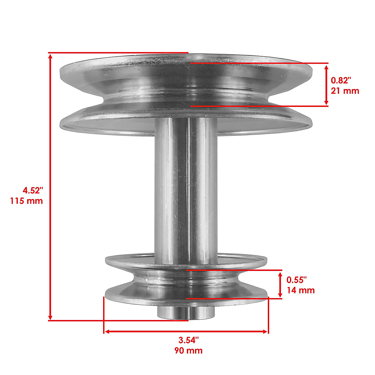Caltric 532175410 187618 Engine Double Pulley Compatible with Husqvarna Lt18542 Lt131 Lt141