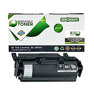 Renewable Toner Compatible High Yield MICR Toner Cartridge Replacement for Lexmark T650H11A T Series T650 T652 T654 T656