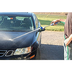 Do it Best 16 inch Lawn and Garden Hose Nozzle Sprayer Wand with 7 Adjustable Spray Patterns, One Touch Shutoff Valve, and Easy Adjustable Head