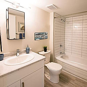 Funny Bathroom Wall Decor Sign Farmhouse Rustic Bathroom Decorations Wall Art 16" by 8" Please Seat Yourself Large Wood Plaque Wall Hanging Sign