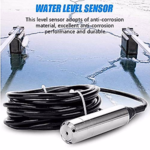 INTBUYING 4-20mA Smart Water Level Sensor Submersible Liquid Level Transmitter Water Level Sensor Pressure Transducer 24-36VDC Power Supply (30m Pressure Range, 98ft Cable)