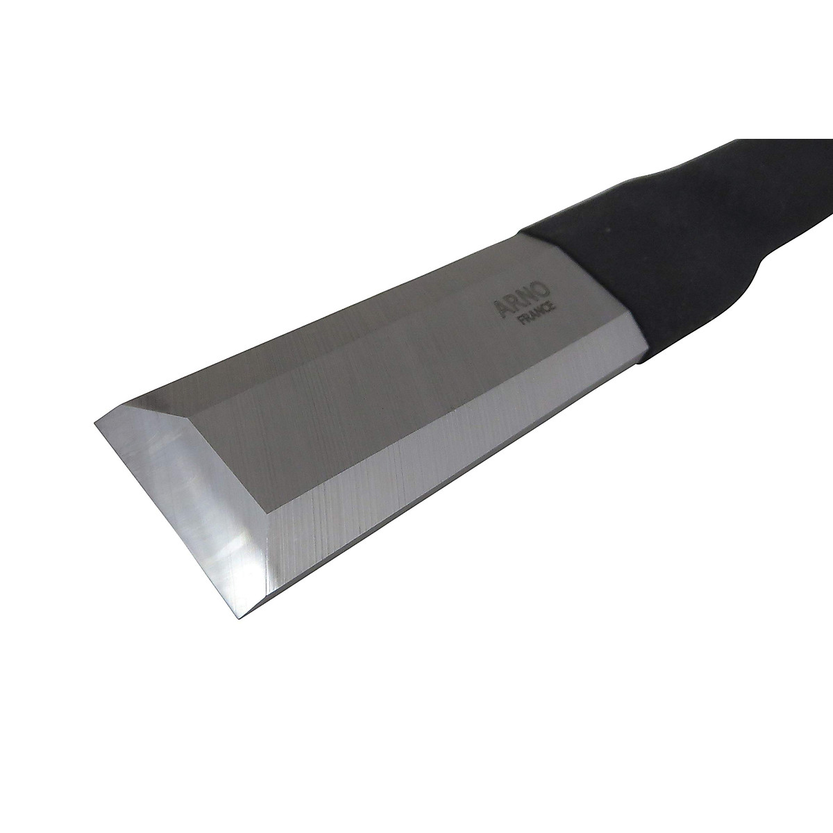 Arno 467863 Solid Steel French Timber Framing Slick Chisel 35 mm (1-3/8 Inch) Wide x 14 Inches Long RC 58-60 PVC Dipped Handles