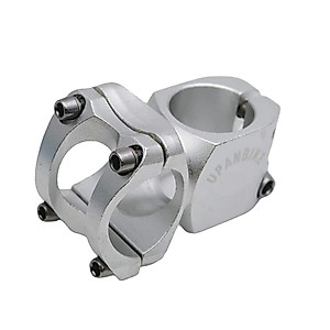 UPANBIKE Bike Stem 31.8mm 28.6mm 32mm Aluminum Alloy Short Stem for Mountain Bike Road Bicycle MTB BMX(Silver)