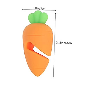 Housoutil 6pcs Pot Lid Overflow Preventer Silicone Utensil Holder Silicone Cooking Spoons Utensil Holders Spill-proof Lid Stand Pan Protectors Pot Lid Stand Carrot Spill-proof Lifters Animal