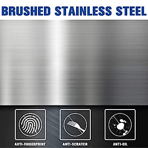 FFBag Kitchen Trash Can with Lid, 13 Gallon/50 Liter Automatic Sensor Touch Free Garbage Can Durable Touchless Stainless Steel Brushed Waste Bin for Bathroom Bedroom Home Office, Silver