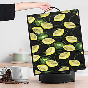 Lemon Slice Appealing Mixer Cover Dustproof Stand Mixer Covers Compatible with 6/7/8 Quart Kitchen Mixer, 4 Pockets for Mixer Accessories