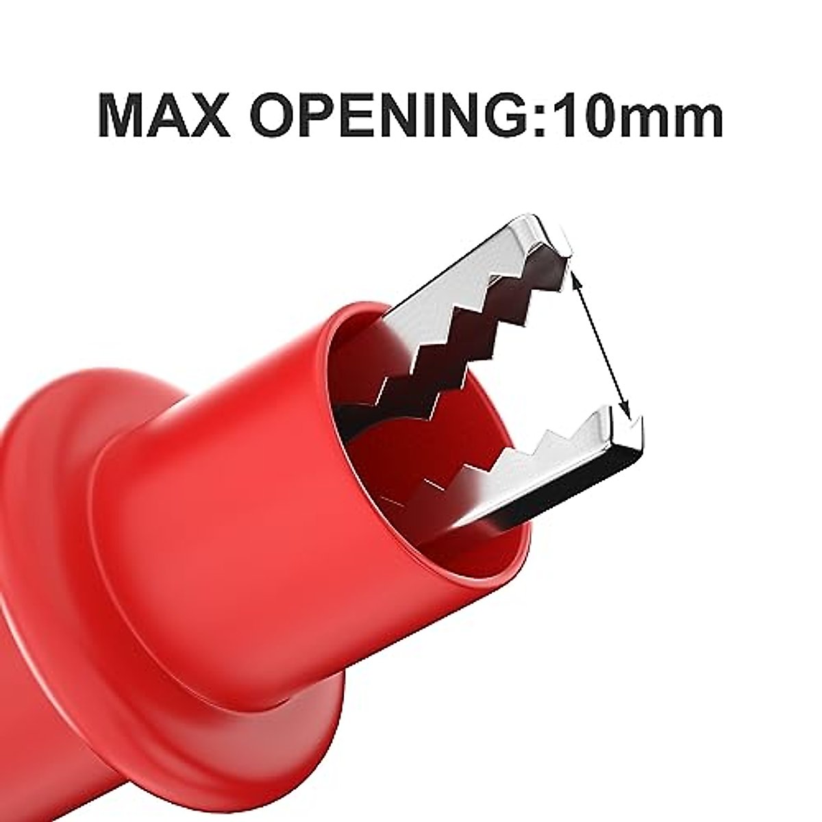 Goupchn Multimeter Push on Alligator Clips Set 4PCS Insulated Crocodile Clamps for Electrical Testing