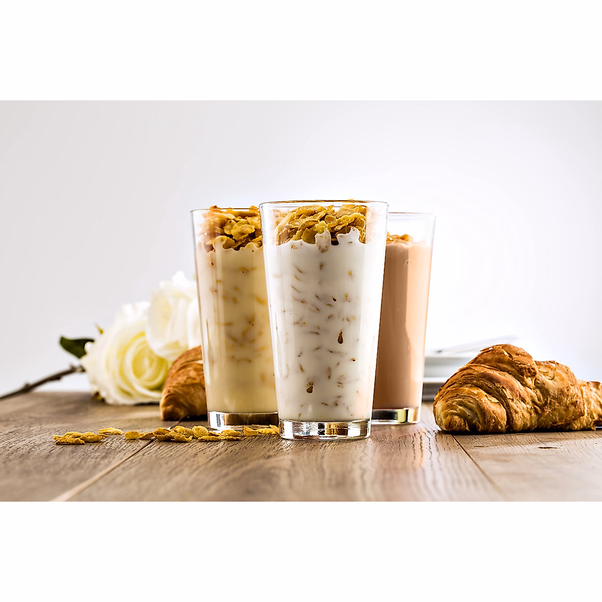 Fortessa Basics Barca Everyday 12 Pack Set Glassware Kitchen and Barware Great for: Beer, Cocktails, Water, Juice, Iced Tea, Soft Drinks., Pint/Mixing Glass, 17 Ounce