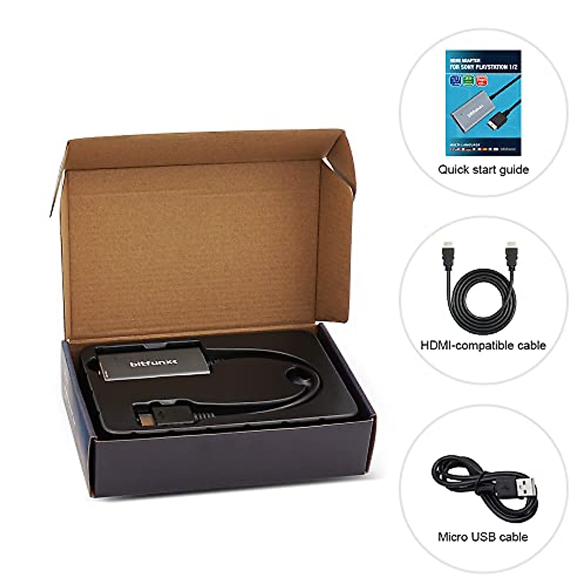 HDMI Adapter for PS1 / PS2, HDMI Converter with RGB/YPbPr Switch for Playstation 1/2 Game Console