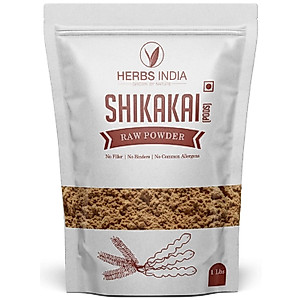 Shikakai Powder for Hair Growth - Acacia Concinna (Shikai Powder) - Best Natural Cleanser - All Natural - Herbs India (One LB - 16 Ounce)