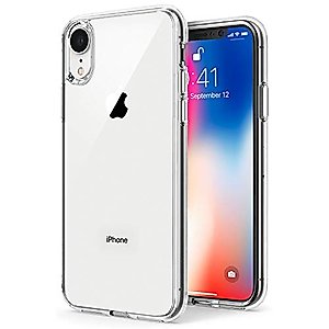 TENOC Phone Case Compatible for iPhone Xr, Clear Cases Transparent Slim Cute Soft TPU Cover Protective Bumper 6.1 Inch