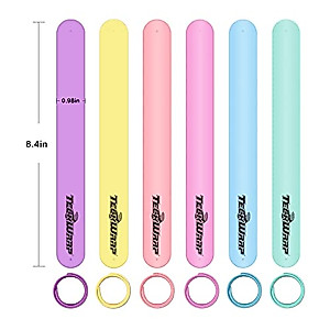 TECKWRAP Vinyl Roll Holder Craft Vinyl Storage Organizer - Silicone Slap Bracelets For Kids 6 Pcs/Set Slap Bands Wristband for School Party Home Decor DIY Adhesive Vinyl HTV Iron-on Wallpaper