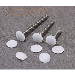 Mini Skater 200Pcs Screw Caps Plastic Self-Tapping Screw Hole Cap Covers for Diameter 7mm Flat Cross Screw Lids Furniture Fittings, (White)