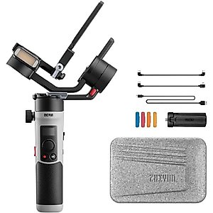 Zhiyun Crane M2S Camera Gimbal 3-Axis Handheld Video Stabilizer for Mirrorless Camera,Action Camera,Smartphone,for Sony A6000,A6300,A6500,for GoPro Hero 10/9/7,for iPhone 13 Pro Max Mini 12 11