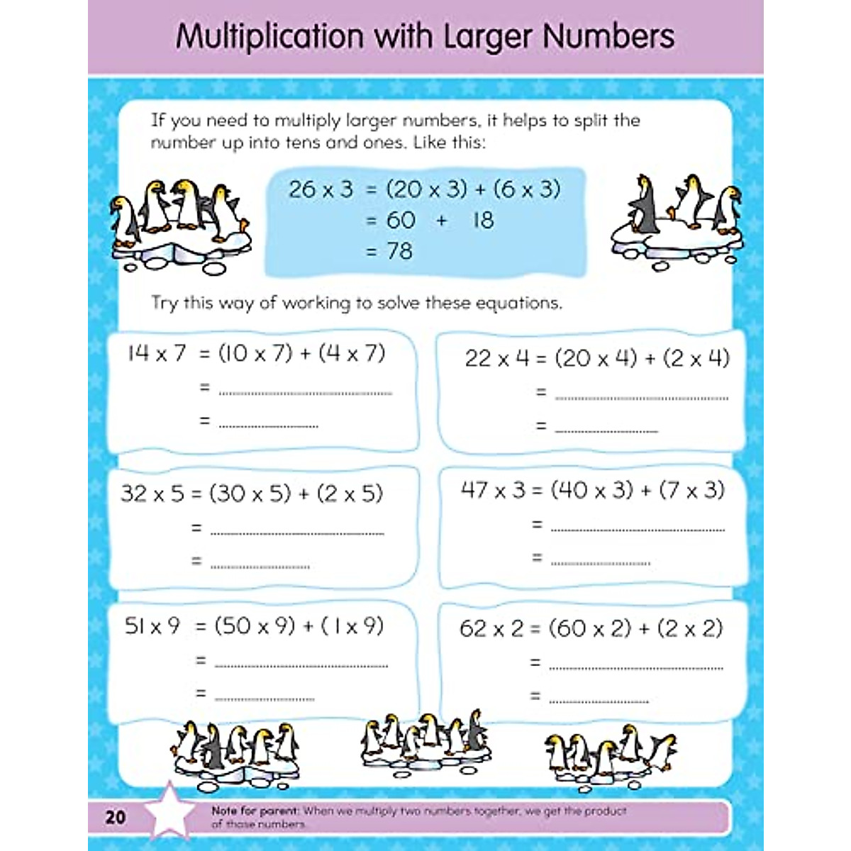 Third Grade Math Workbook Ages 8 to 9: 75+ Activities Multiplication & Division, Fractions, Area & Perimeter, Data, Math Facts, Word Problems, ... (Common Core) (English and Korean Edition)