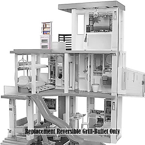 Replacement Parts for Barbie Dreamhouse Playset - GRG93 ~ Barbie Doll Size Reversible Grill-Buffet