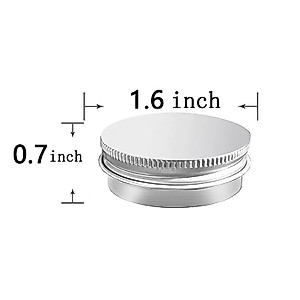 30 Pack 0.5 oz Aluminum Tin Jar with Screw Lid 15 ml Round Refillable Containers