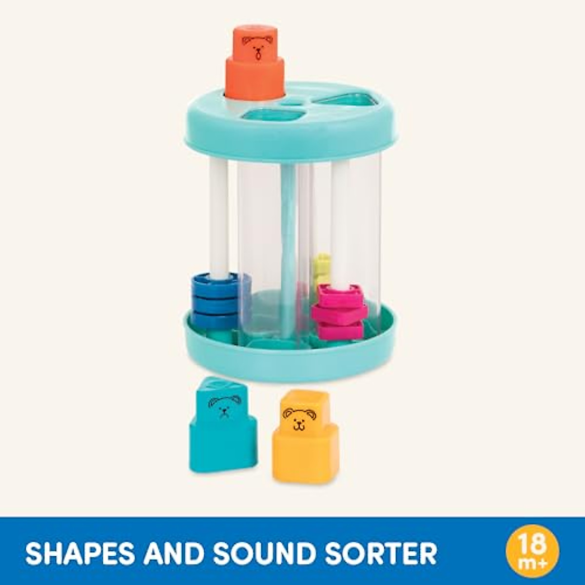 Battat – Shape Sorter – Colorful Sorting Toy – 3 Shapes & Sounds – Educational & Developmental Toy For Toddlers – 18 Months + – Shapes And Sound Sorter