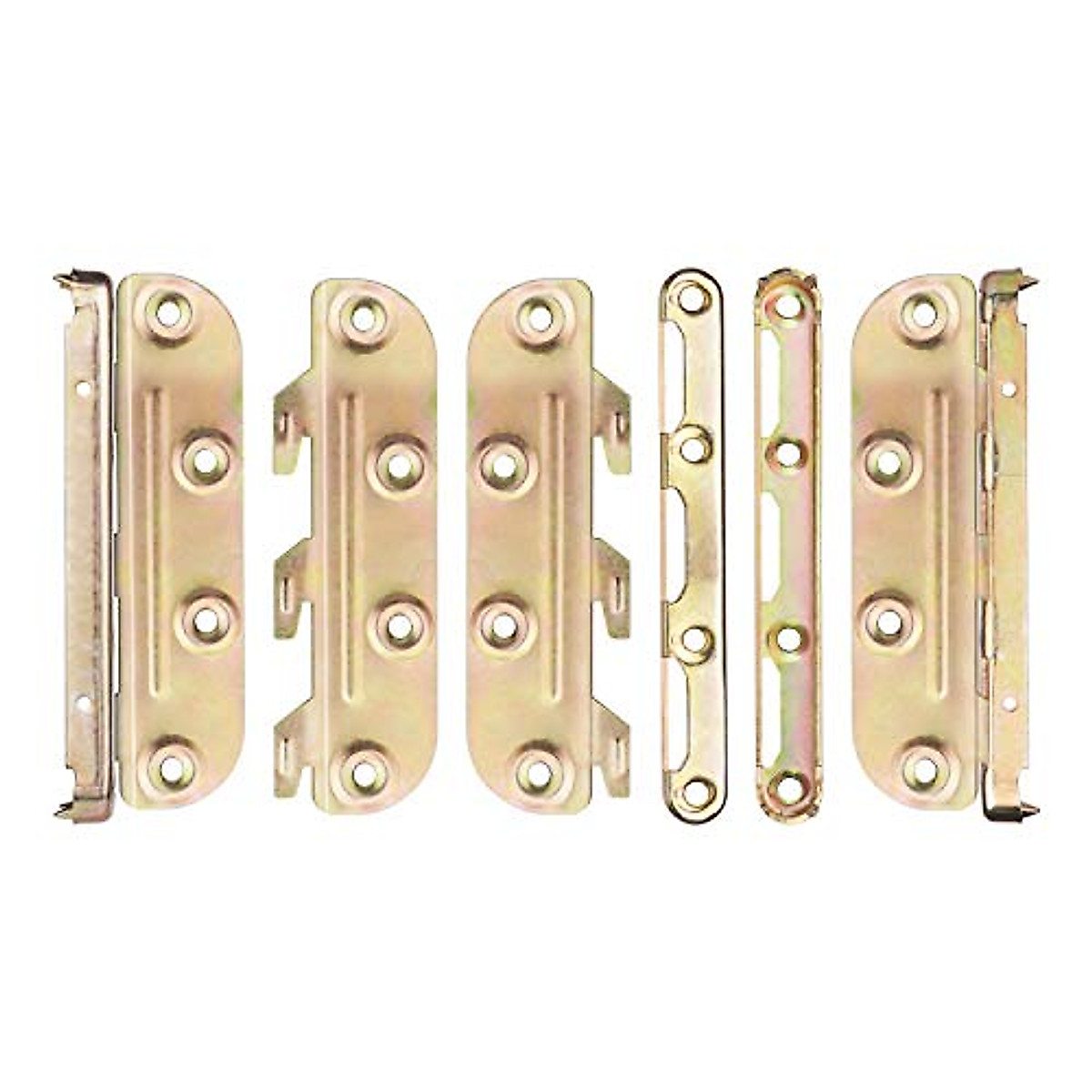 XIANEWS Surface Mounted Bed Rail Brackets-Bed Frame Hardware for Wood Bed Frame Headboards Footboards - Set of 4 (Screws Included)