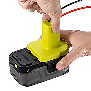 Upgraded Power Wheel Adaptor for Ryobi 18V Battery with Fuse & Wire terminals,Power Connector for Rc Car, Robotics,Rc Truck, DIY,Work for 18V P100 P102 P103 P107 P108 Li-ion & Ni-CD Battery