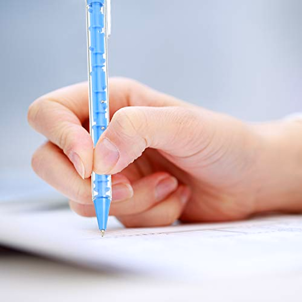 24 Pieces Maze Pen Puzzle Novelty Ink Pen Fidget Toy Pen with Ball Maze Inside for School Office Stationery Birthday Party Supply (Pink, Blue, Red, Green)